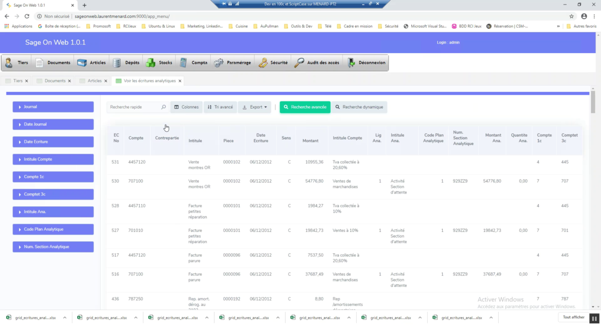 Module Export des écritures comptables - Laurent MENARD